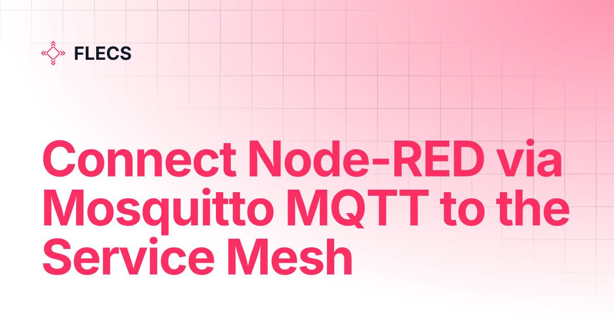 Connect Node Red Via Mosquitto Mqtt To The Service Mesh Flecs